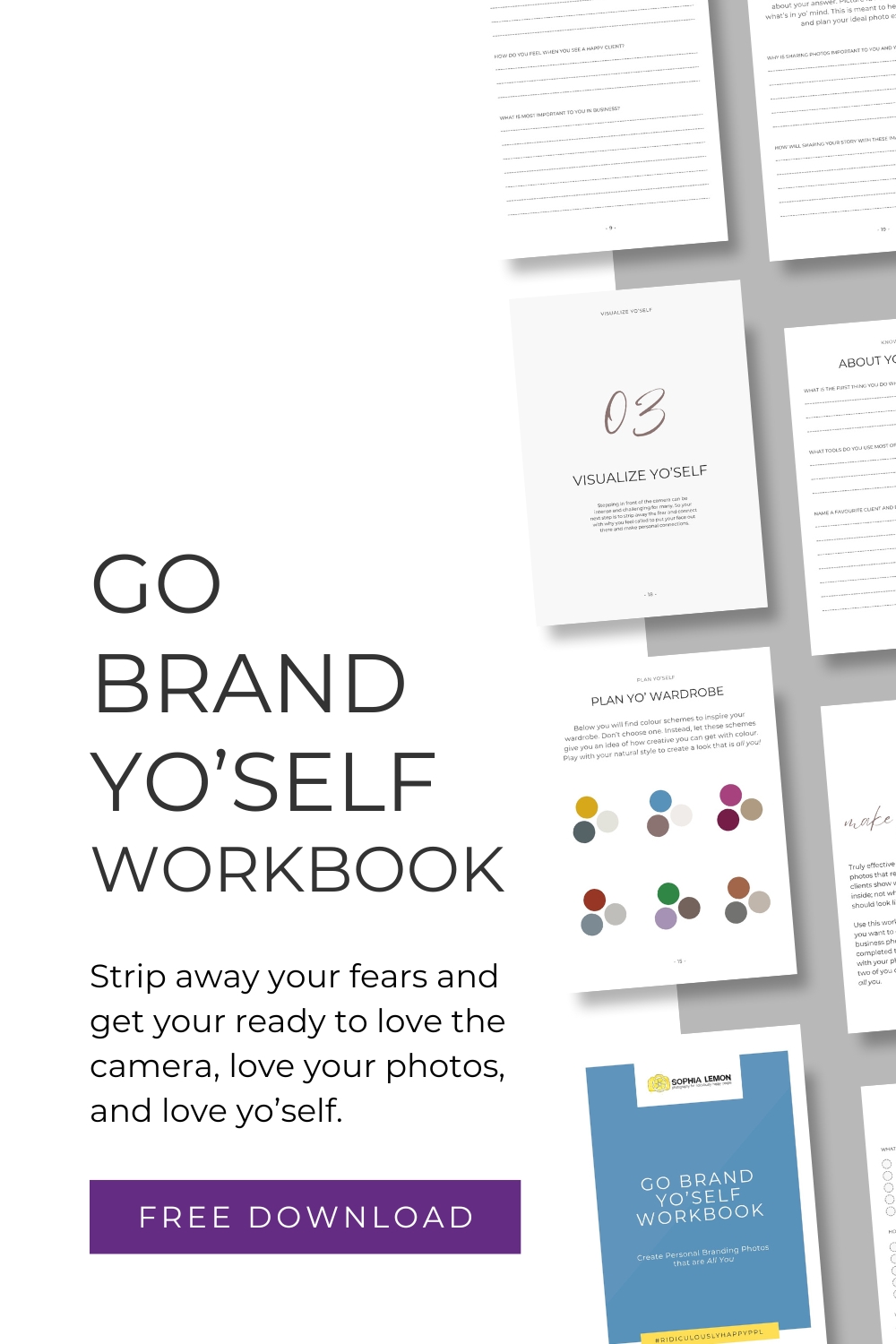 Get this Personal Branding Photo Workbook + Go Brand Yo'self