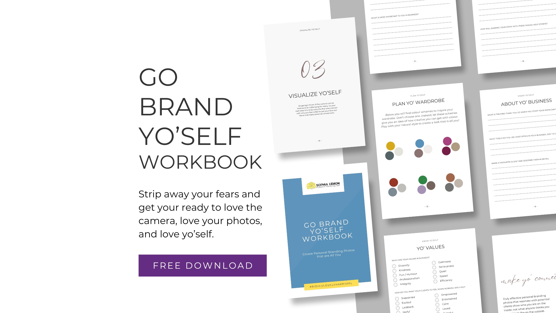 Get this Personal Branding Photo Workbook + Go Brand Yo'self